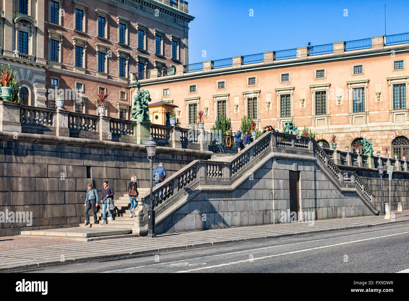 18 September 2018: Stockholm, Sweden - Tourists sightseeing at the ...