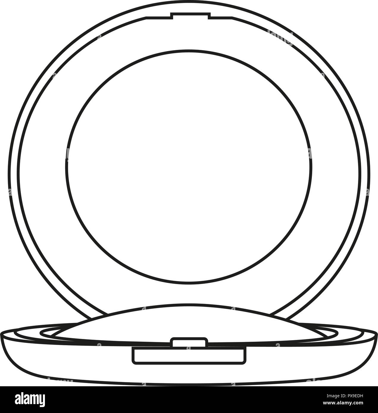 Makeup Compact Clip Art Black And White