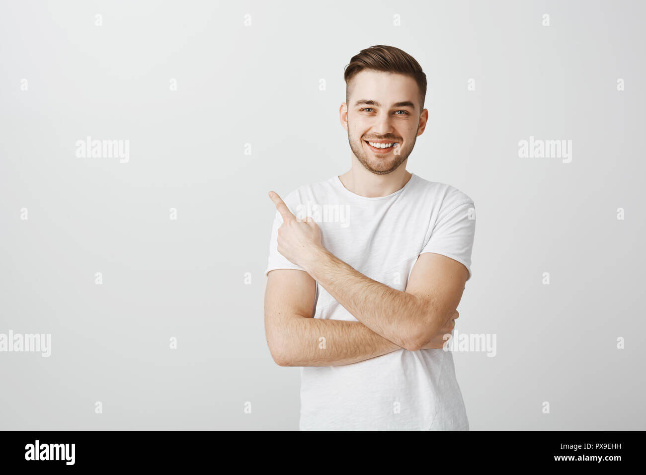 Pointing with his finger at his chest hi-res stock photography and ...
