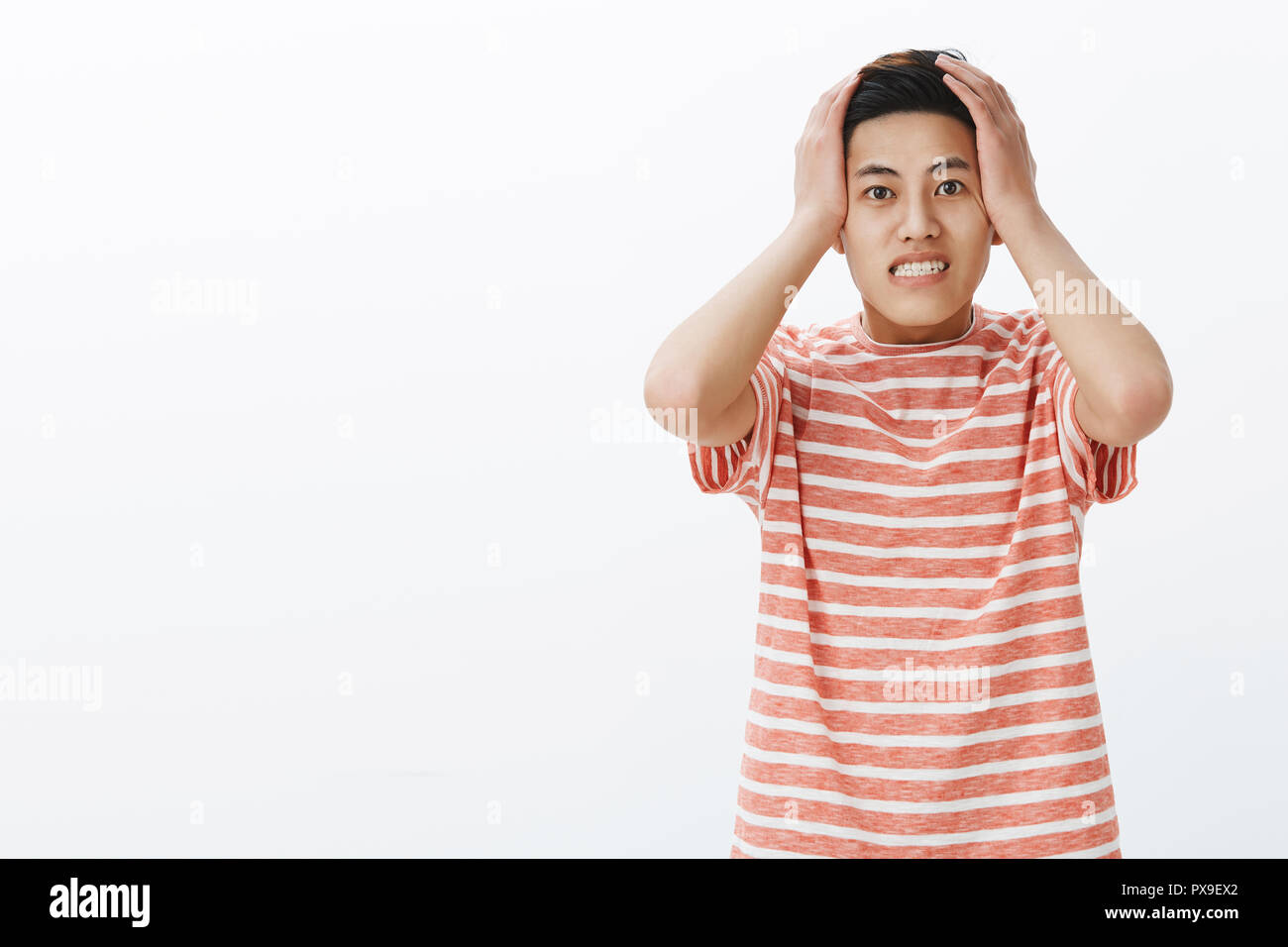 Boy teenager anxious hi-res stock photography and images - Alamy