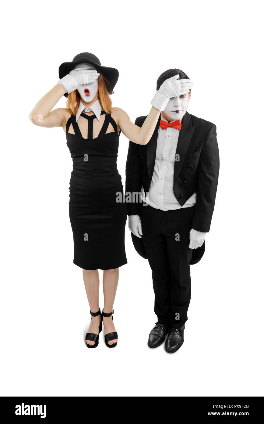 Mime male artist white makeup hi-res stock photography and images - Alamy