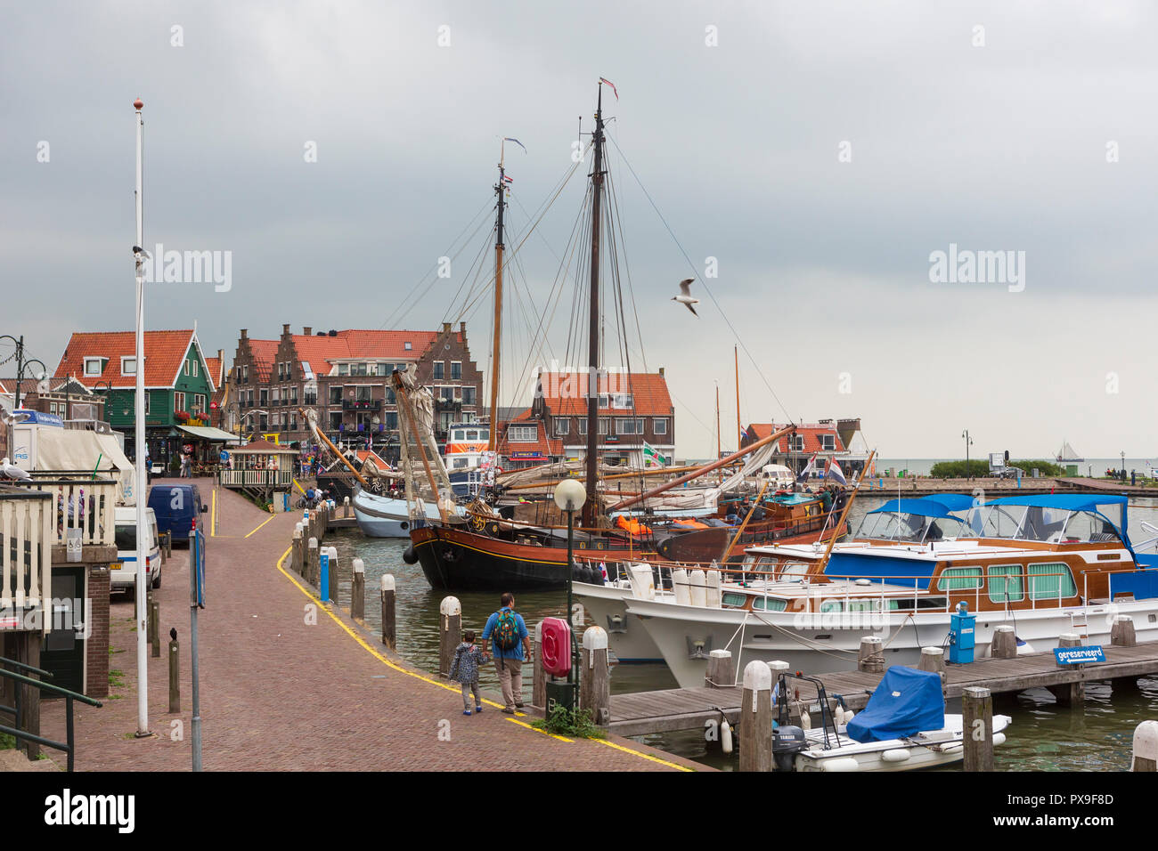 Volendam, Holland, on the Markermeer Lake, northeast of Amsterdam is ...