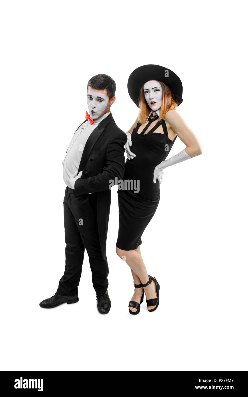 Portrait of two mimes Stock Photo - Alamy