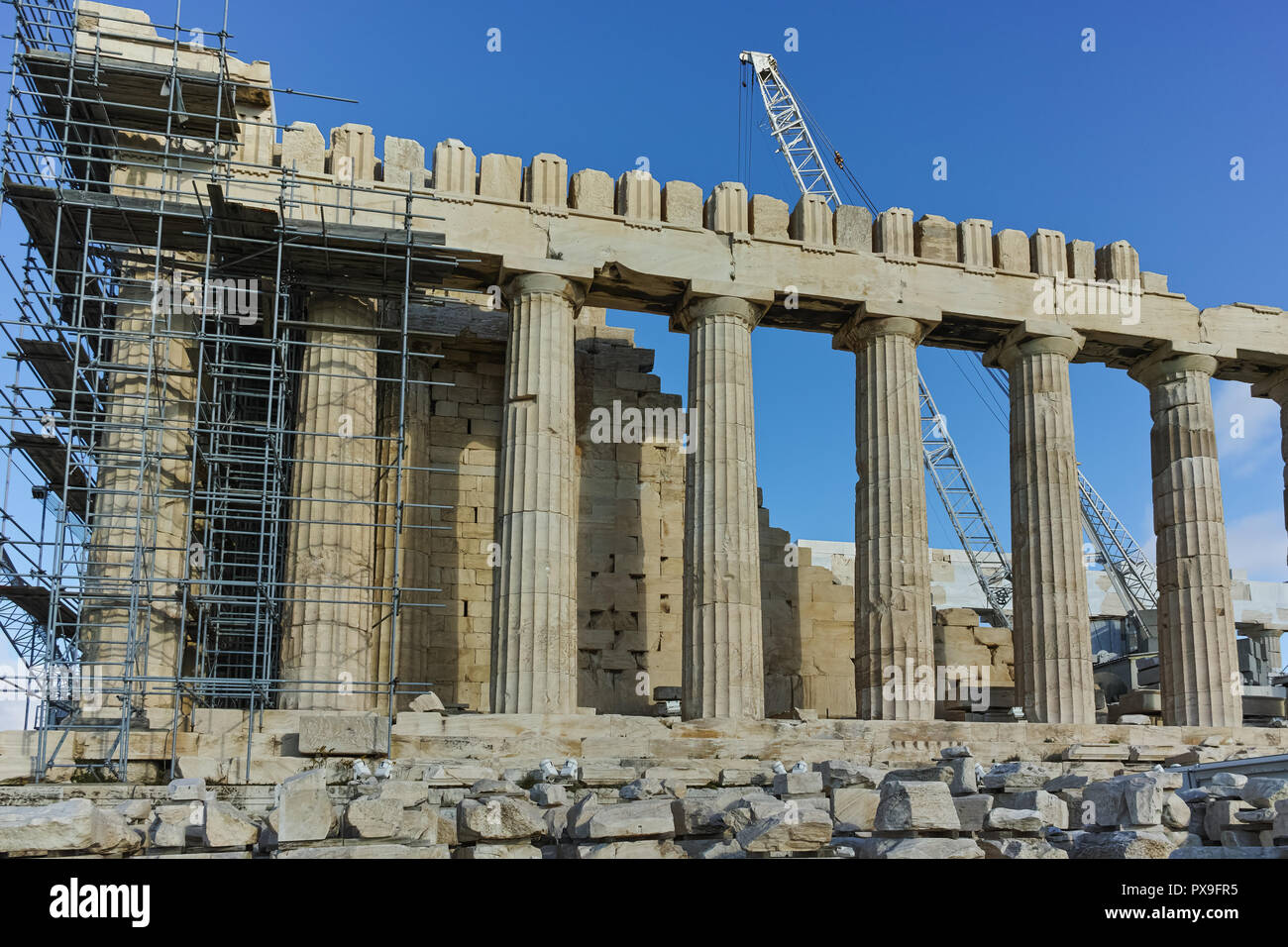Amazing view of The Parthenon in the Acropolis of Athens, Attica ...