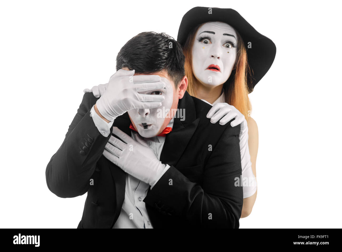 Actors playing a pantomime Stock Photo - Alamy