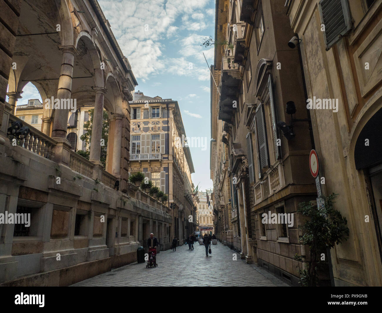 Genoa italy and via garibaldi hi-res stock photography and images - Alamy