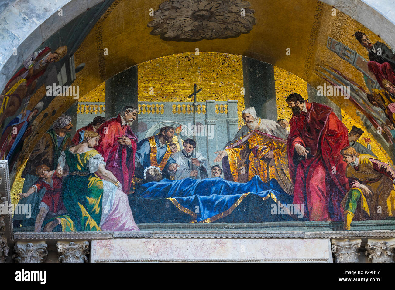 ITALY, VENICE - 5 SEPTEMBER, 2018: Details of the interior of St. Mark ...