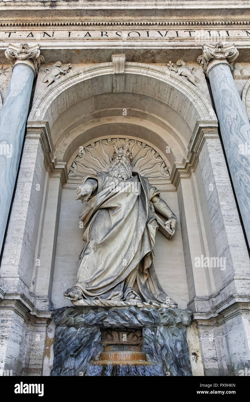 ROME, ITALY - JUNE 22, 2017: Amazing view of Fountain of Moses ...