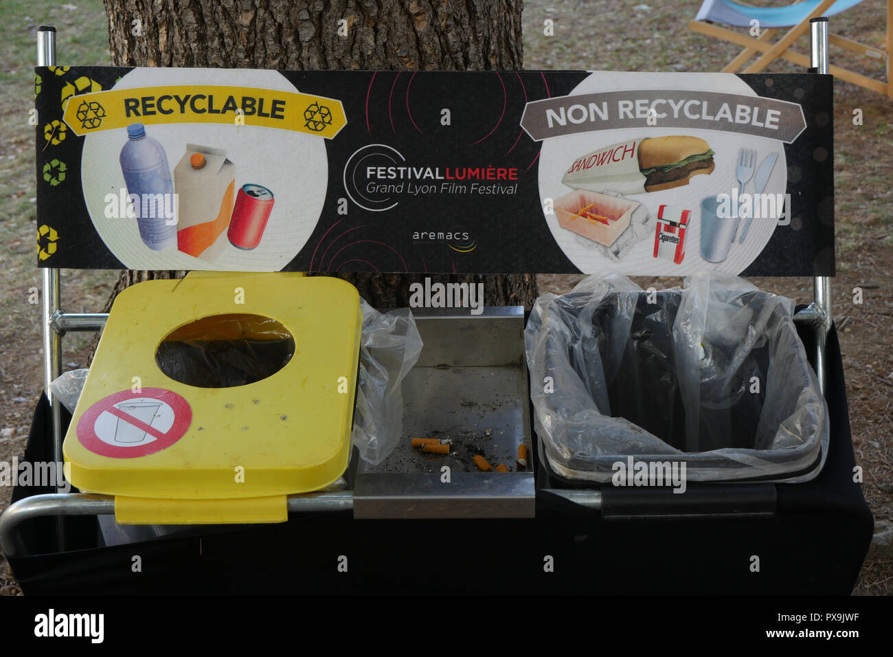 Selective waste sorting, Lyon, France Stock Photo - Alamy