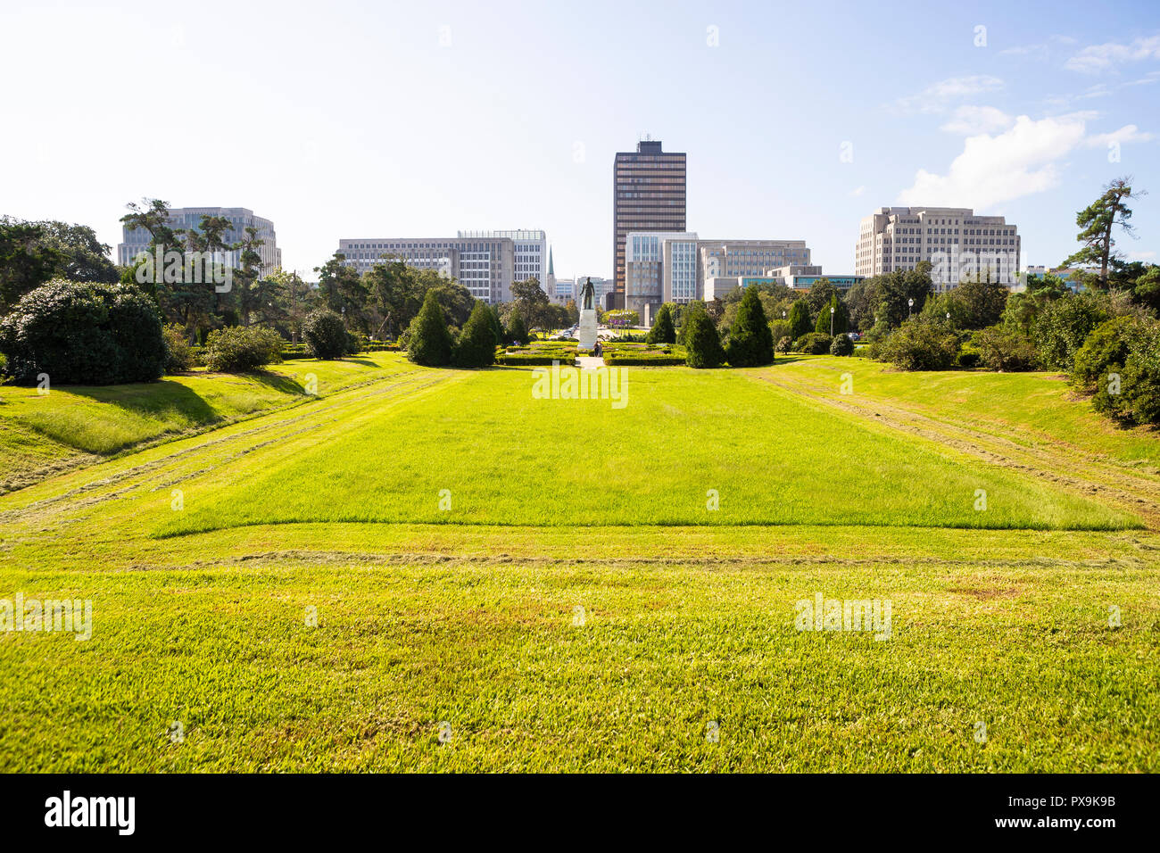 The capitol building and grounds of Louisana in Baton Rouge. The ...