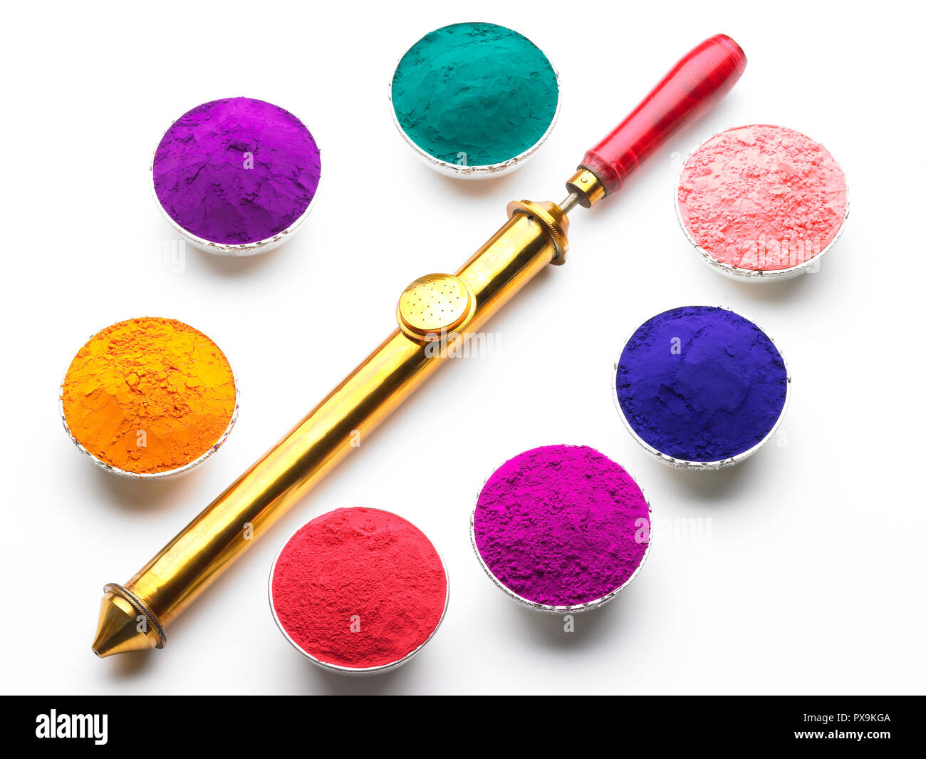 Vermillion powder festival Cut Out Stock Images & Pictures - Alamy