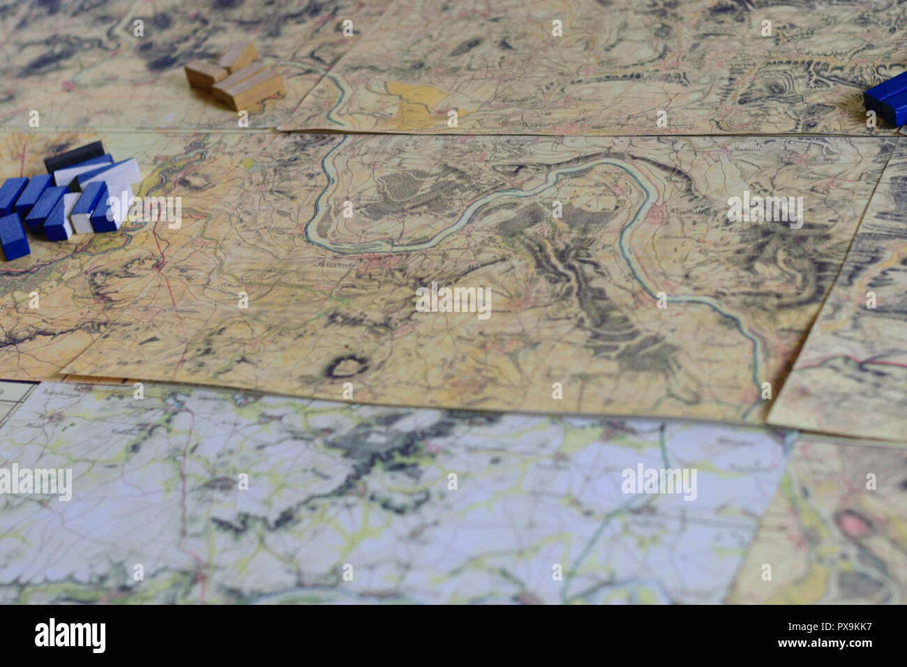 Historic military map Stock Photo - Alamy