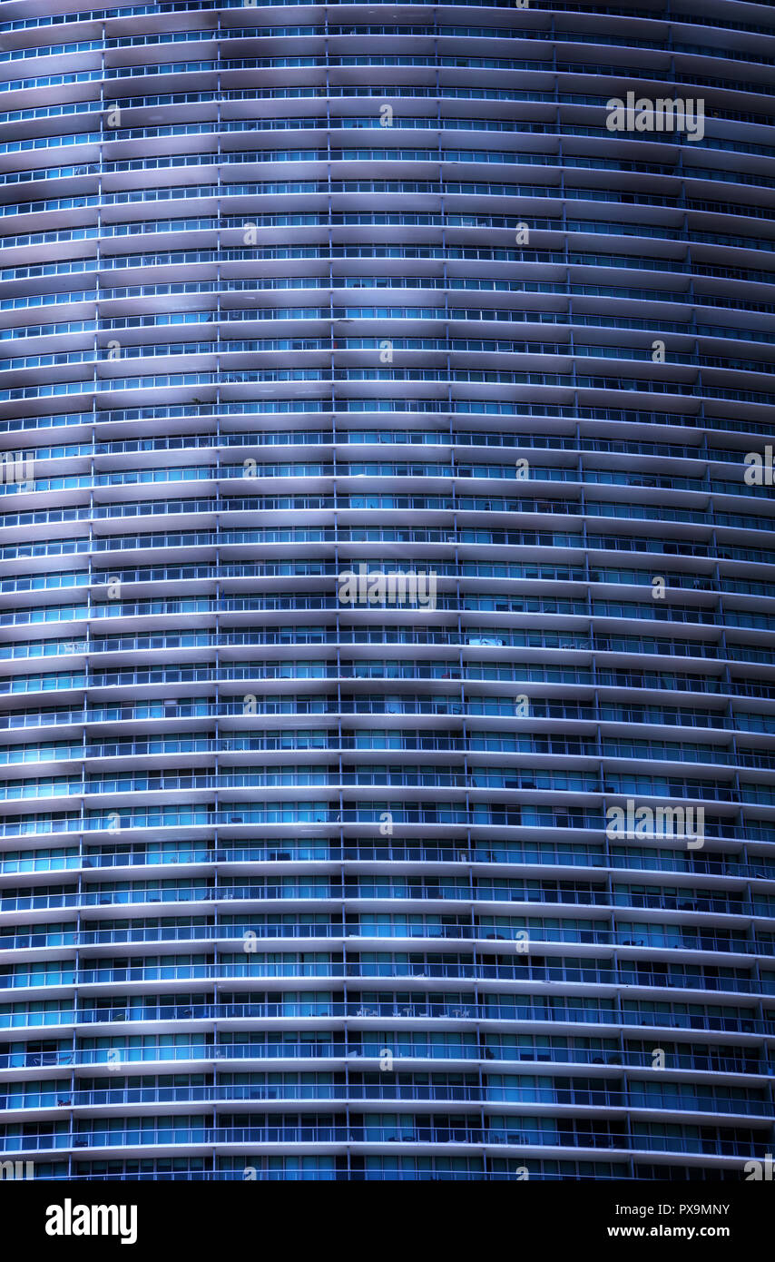 Close up architectural detail from skyscraper building exterior in ...
