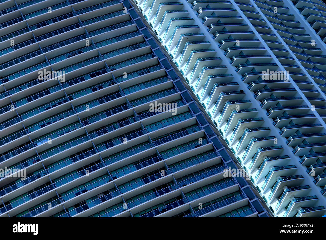 Close up architectural detail from skyscraper building exterior in ...