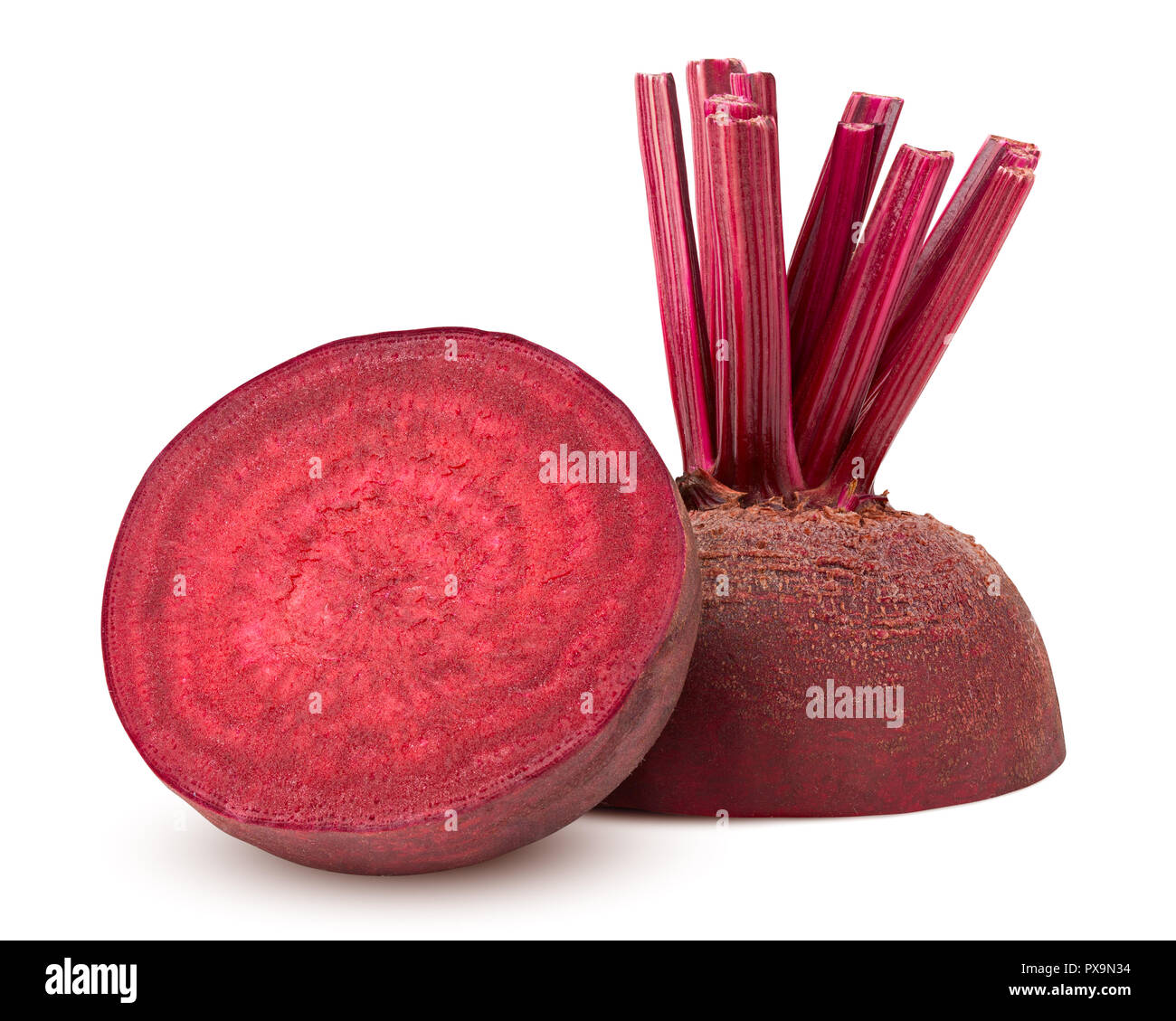 beetroot isolated on white background, clipping path, full depth of ...
