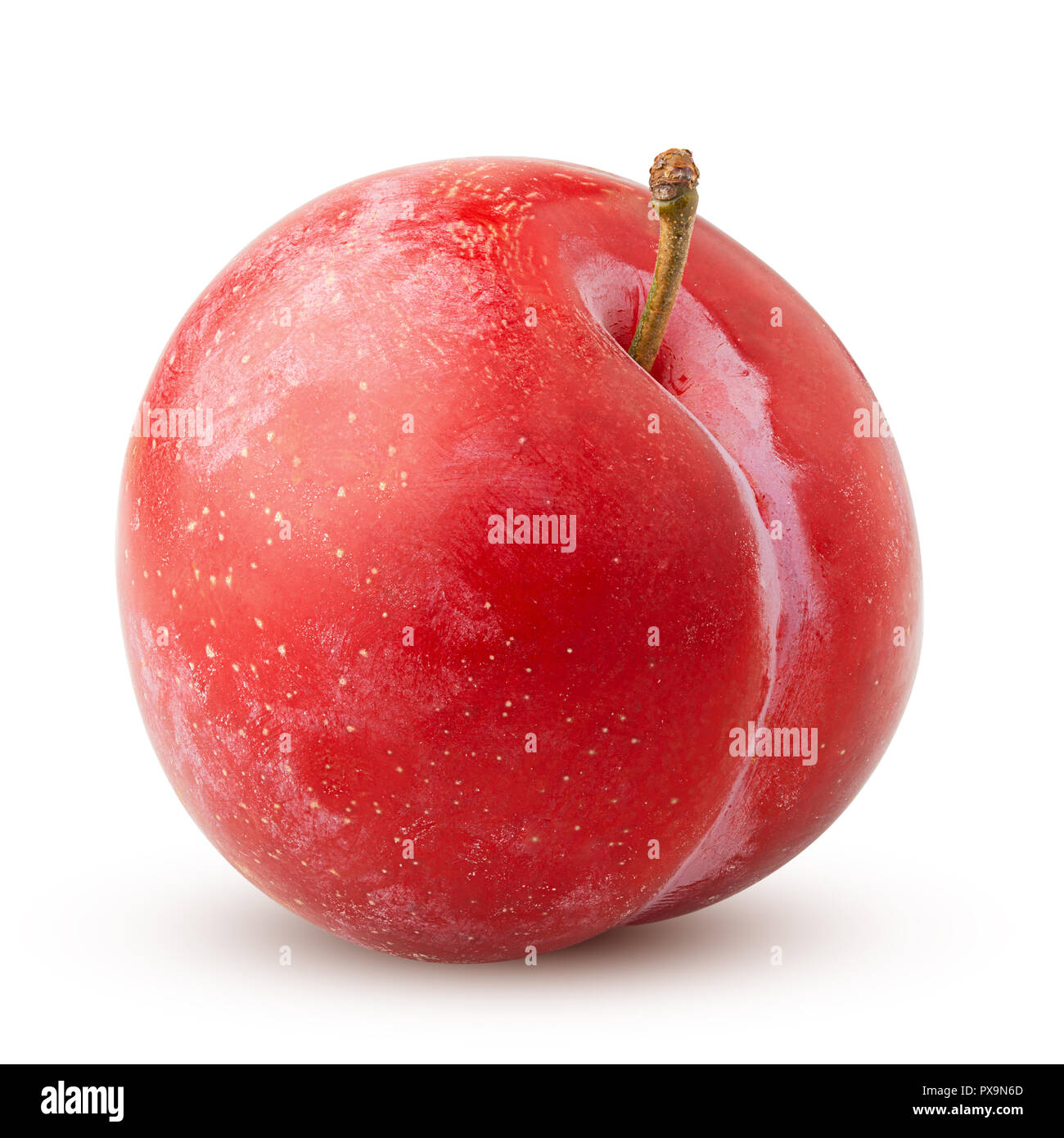 plum isolated on white background, clipping path, full depth of field ...