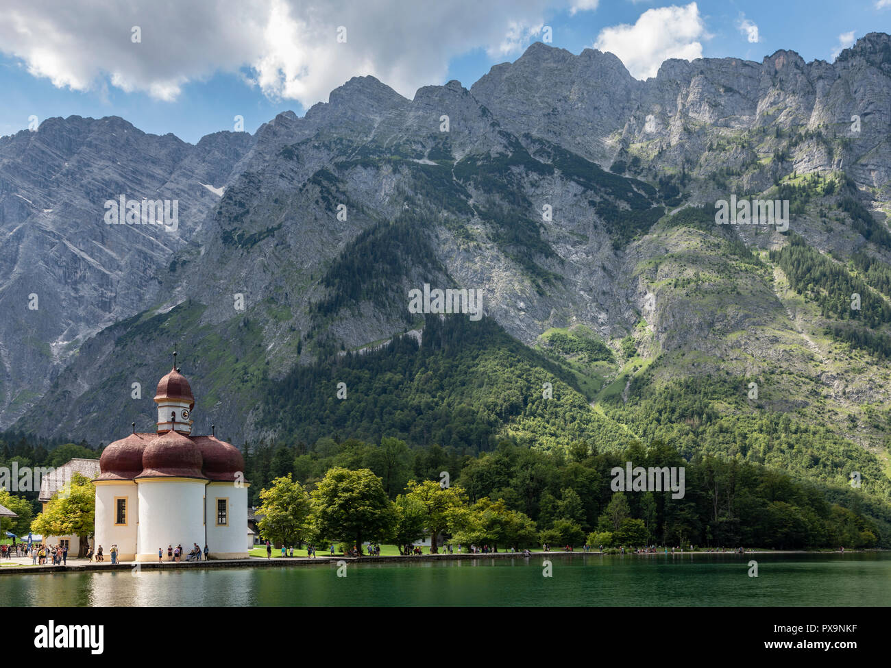St. Bartholomew's Church, Königssee, Berchtesgaden National Park ...