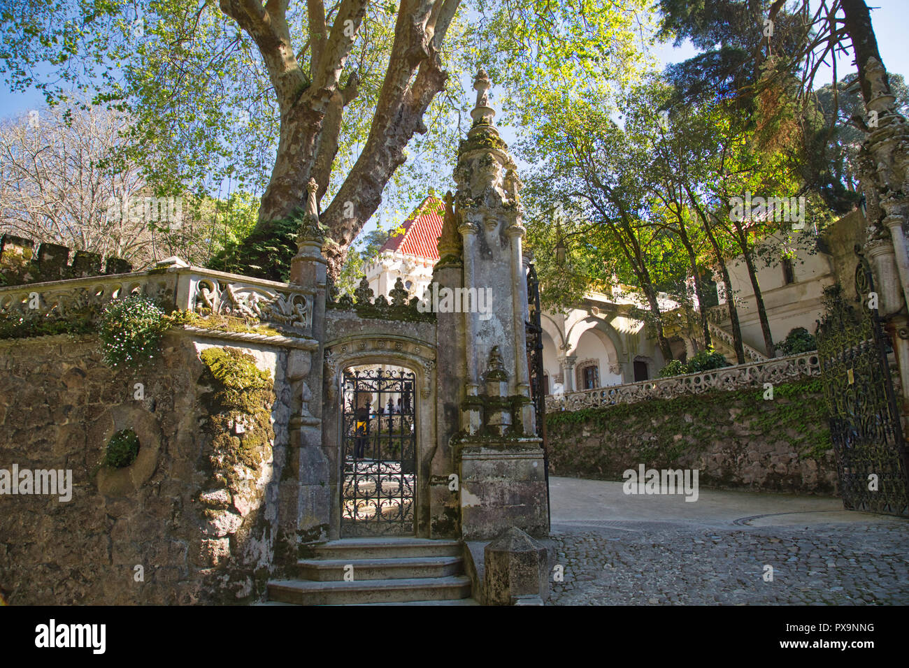Scenic Quinta da Regaleira castle Stock Photo - Alamy