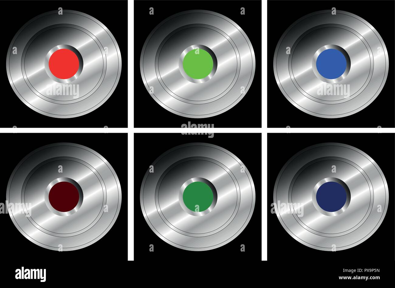 Push buttons Stock Vector Images - Alamy