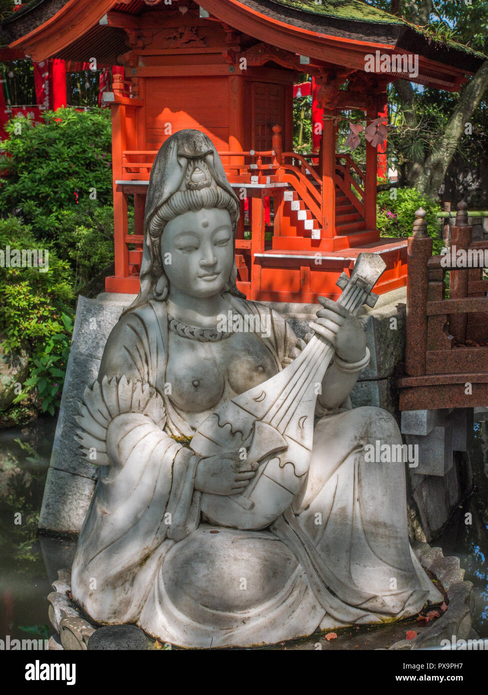 Benzaiten, Japanese goddess of art, Tamura Shrine, Takamatsu, Shikoku ...