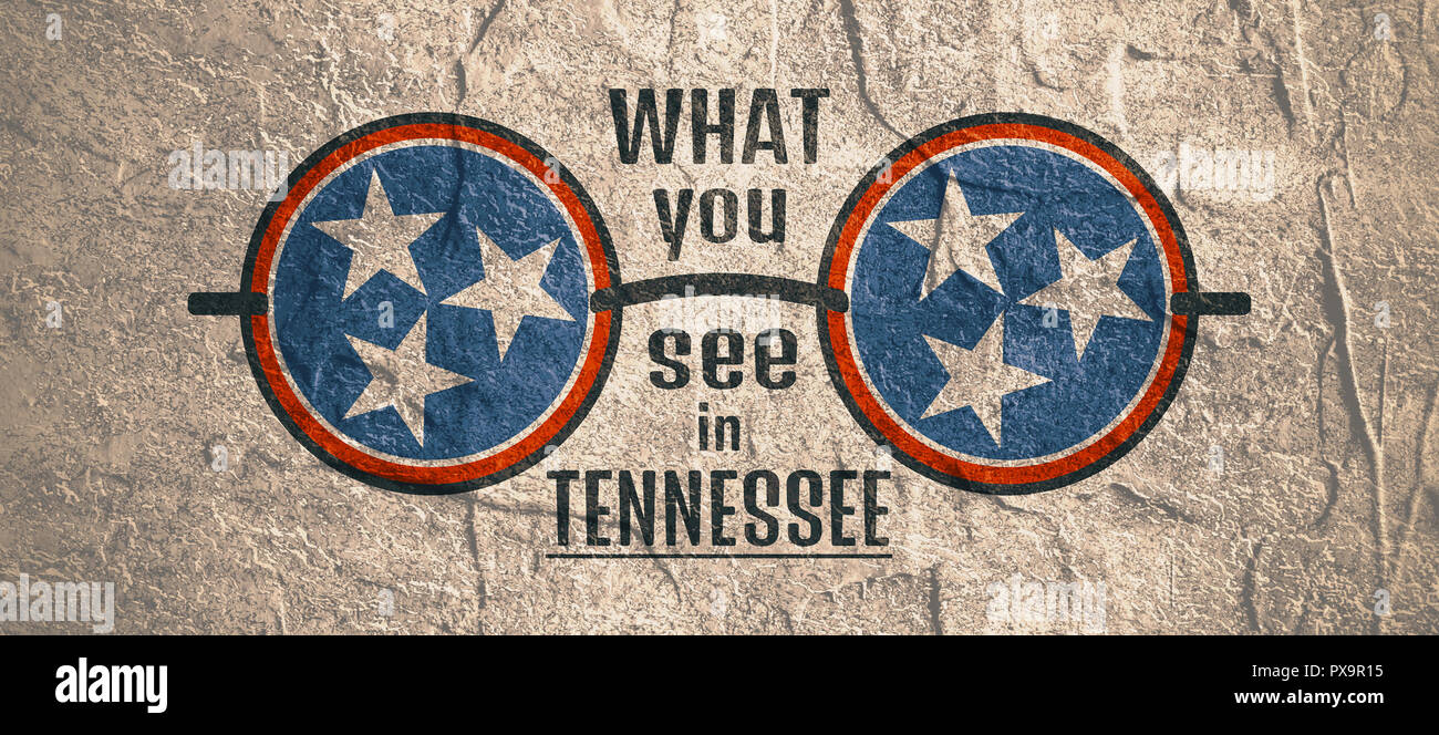 State of Tennessee Flag and Text Stock Photo - Alamy