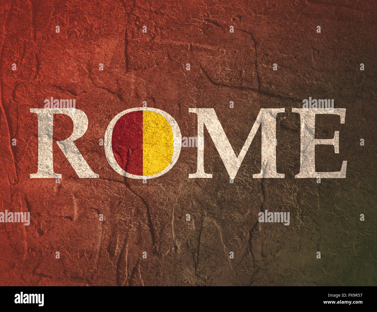 Rome city lettering Stock Photo - Alamy