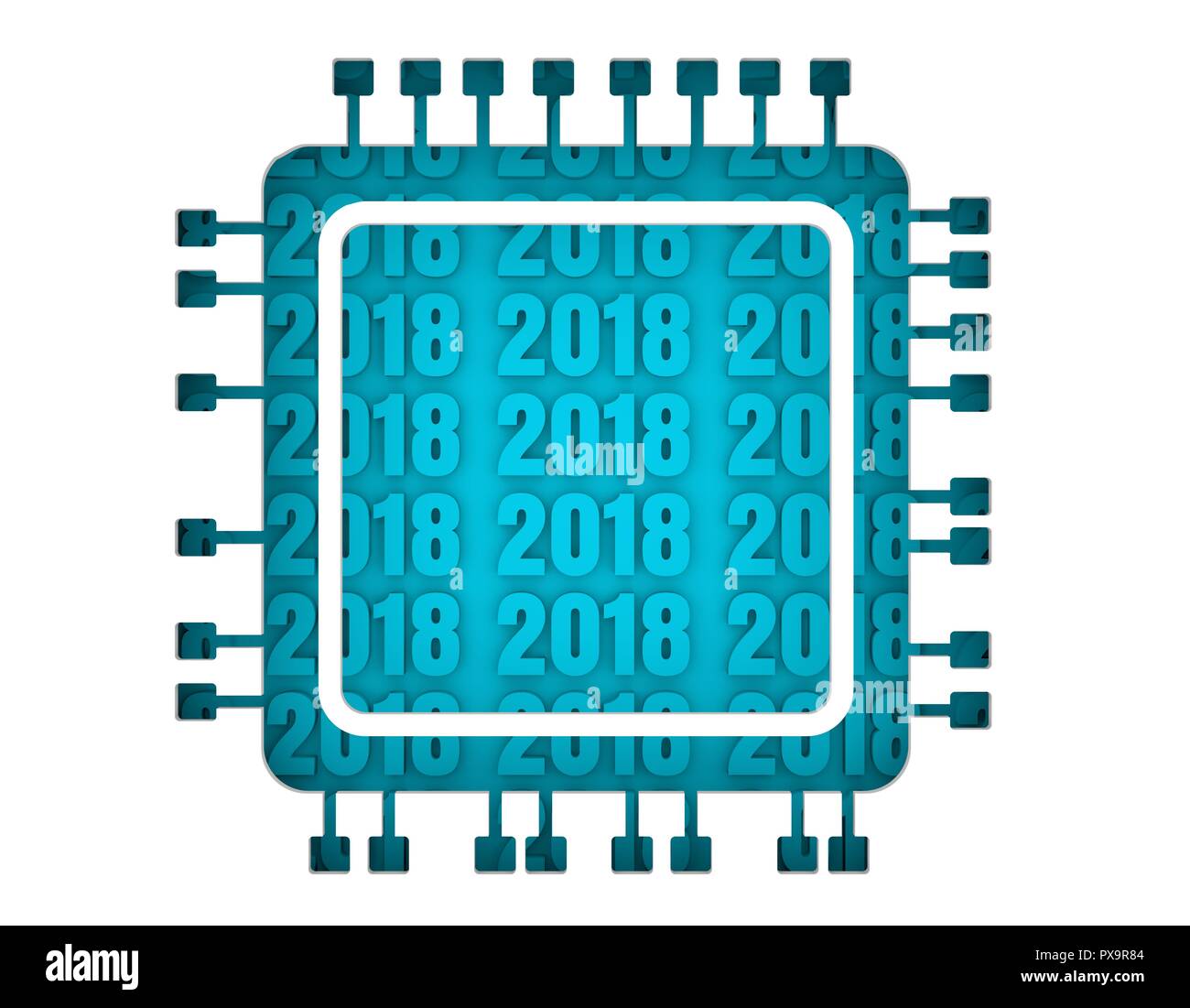 CPU microprocessor Icon Stock Photo - Alamy