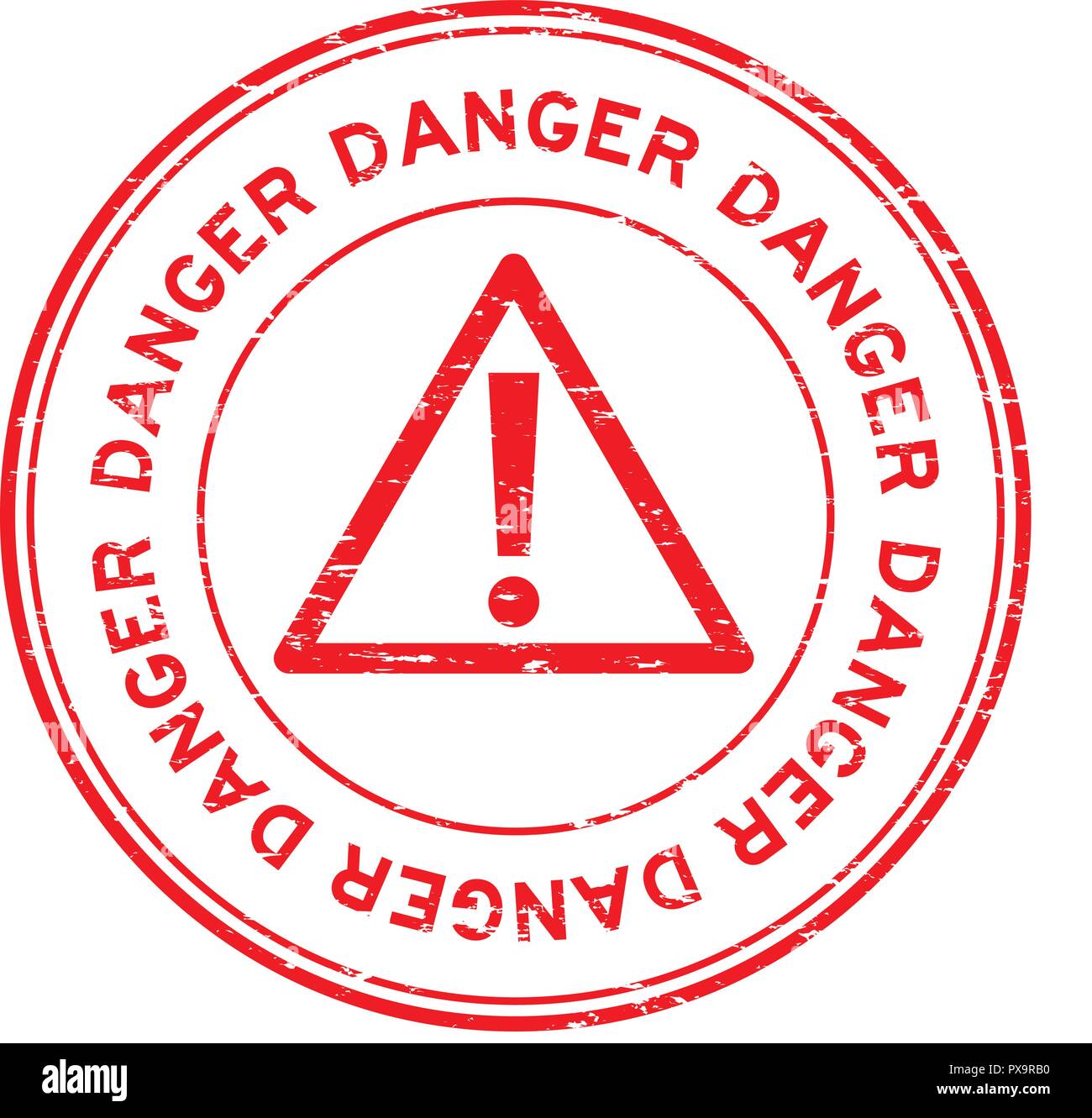 Grunge red danger round rubber seal stamp on white background Stock Vector Image & Art - Alamy