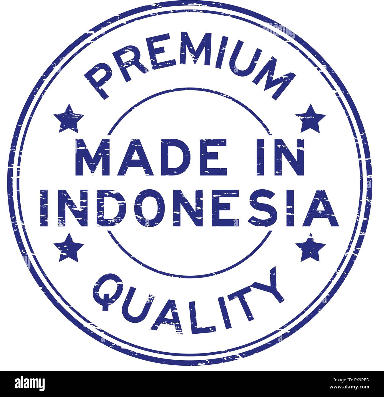 Made in indonesia label Stock Vector Images - Alamy