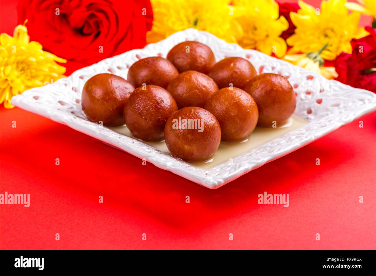 Indian traditional sweet gulab hi-res stock photography and images - Alamy