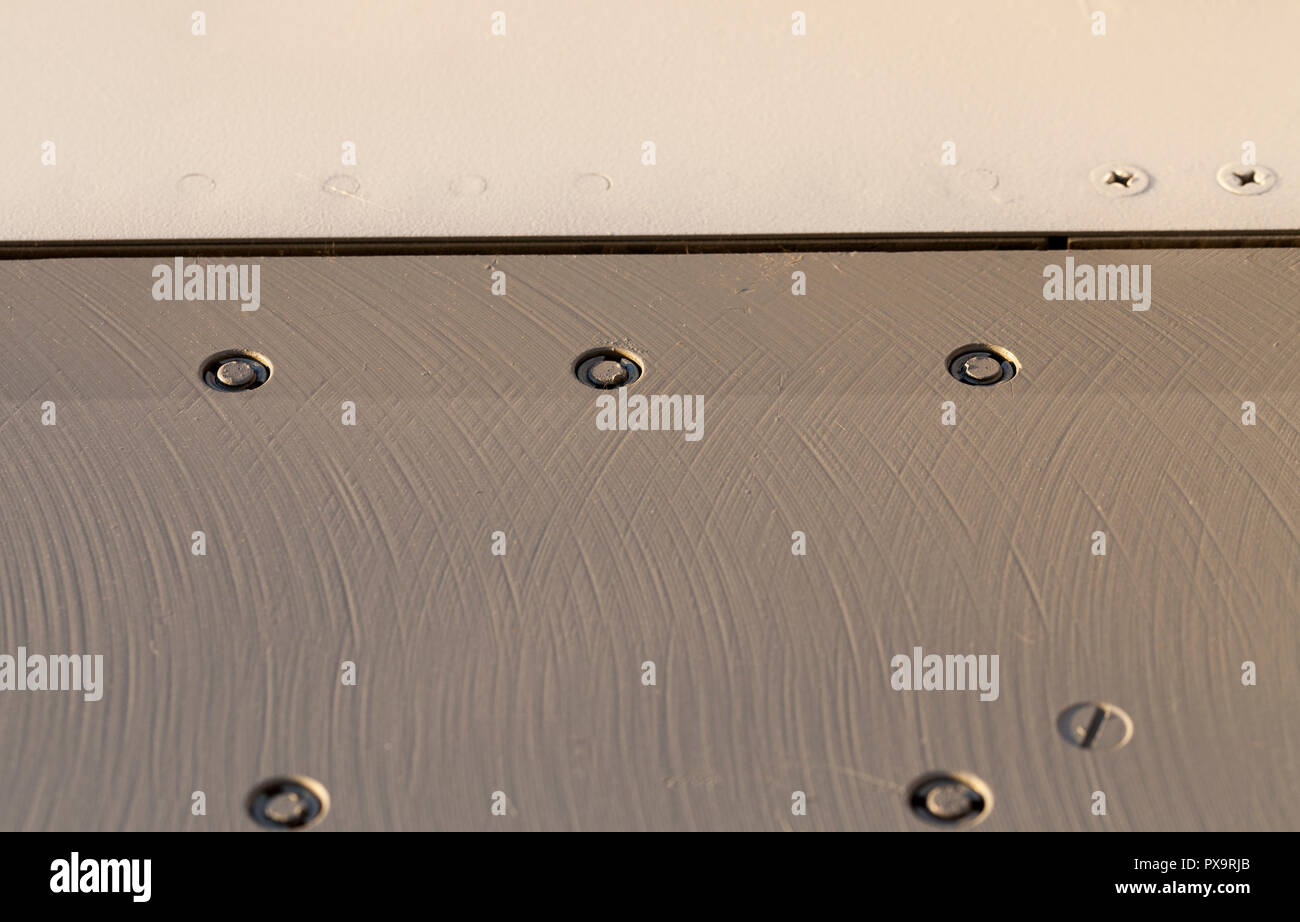 metal rivets of different colors, part of the aircraft, riveted Stock ...