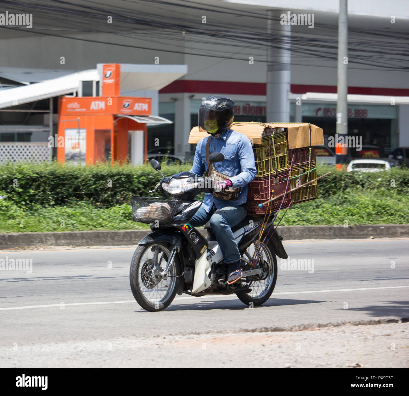 Chiangmai, Thailand - September 24 2018: Private Honda Wave Motorcycle ...
