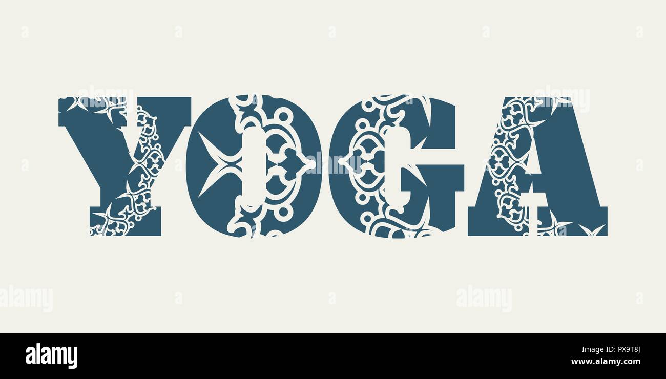 Yoga word design Stock Photo - Alamy