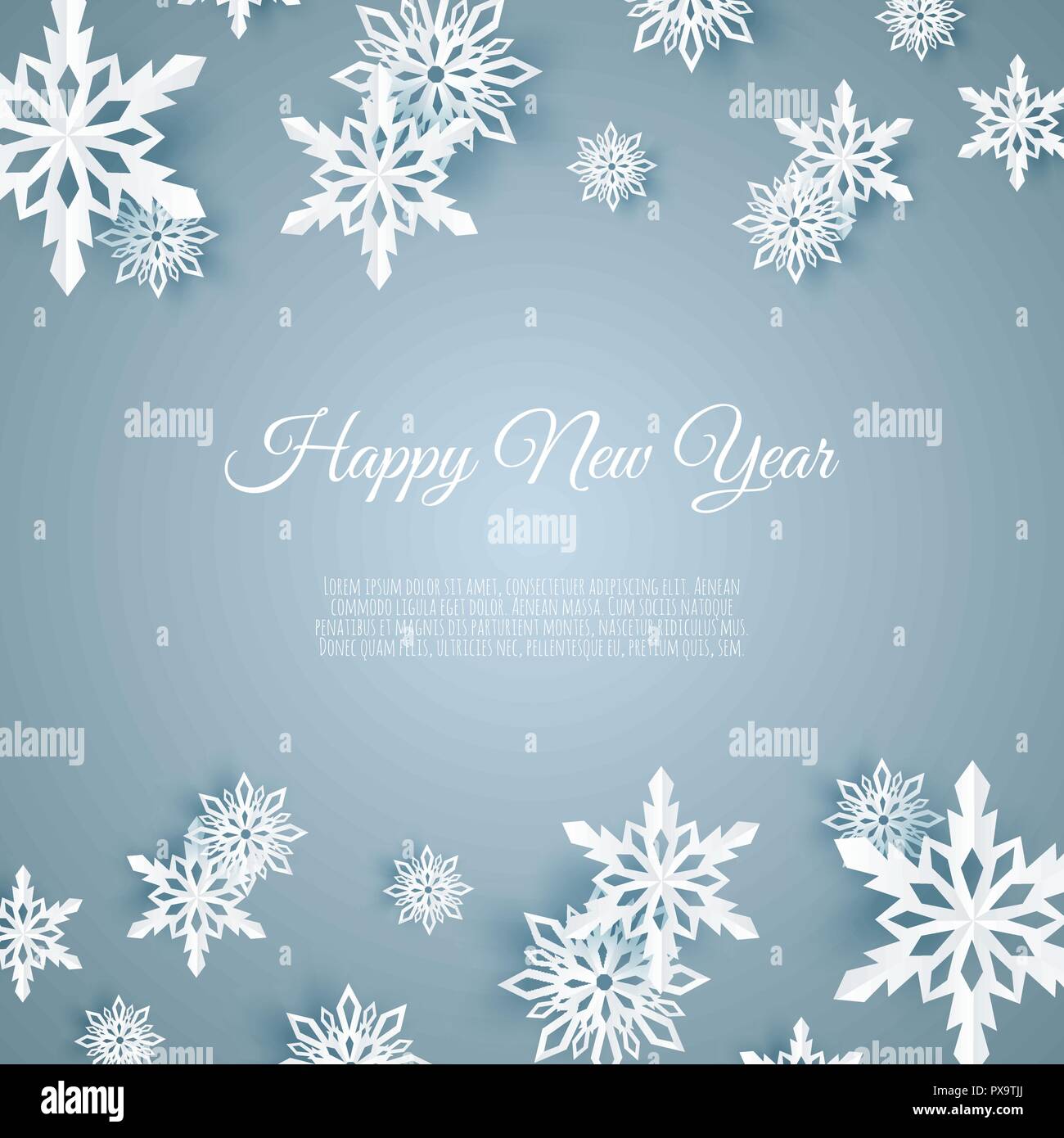 Blue abstract falling snowflakes isolated Stock Vector Images - Alamy