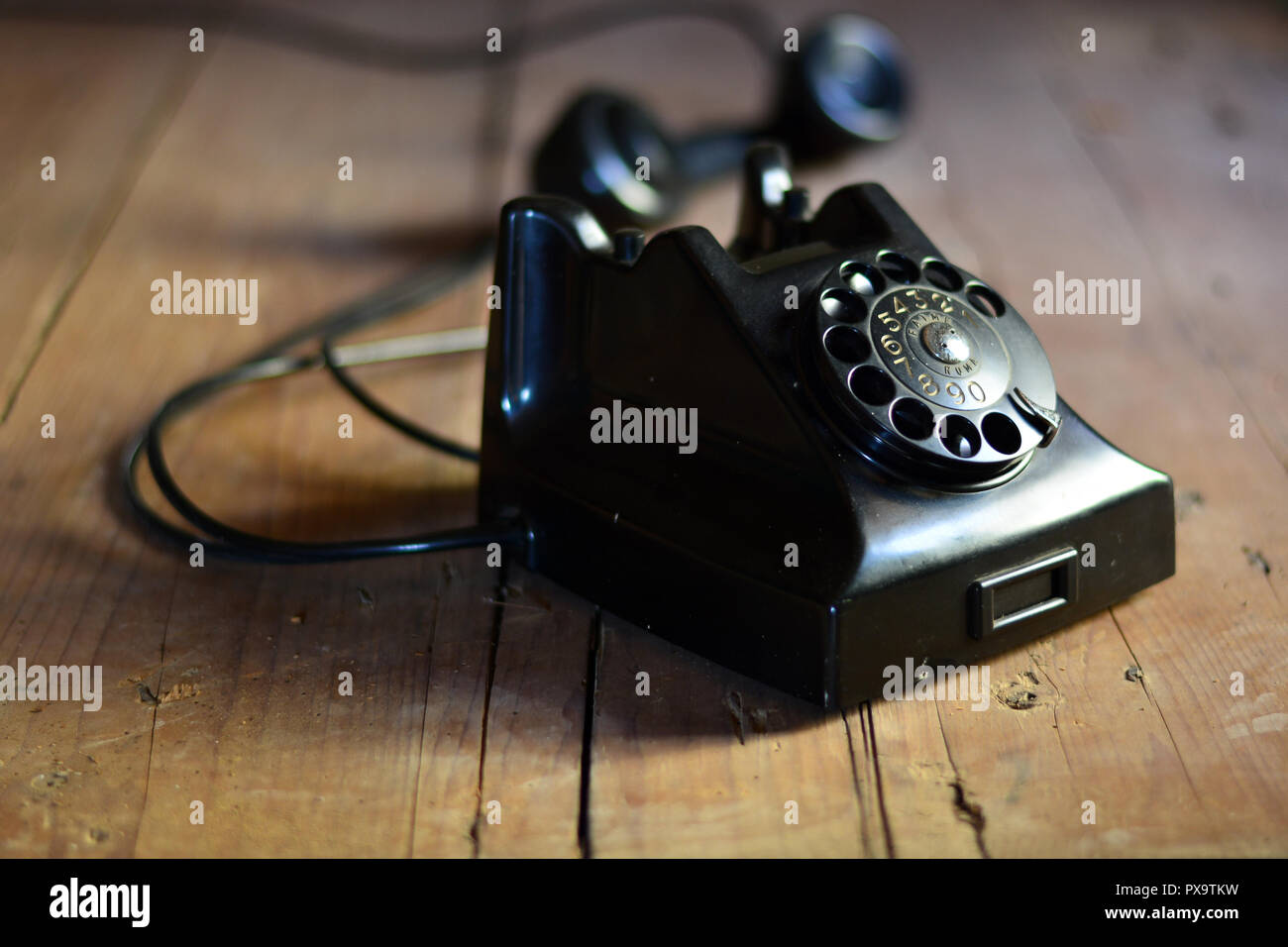 an ancient telephone Stock Photo - Alamy