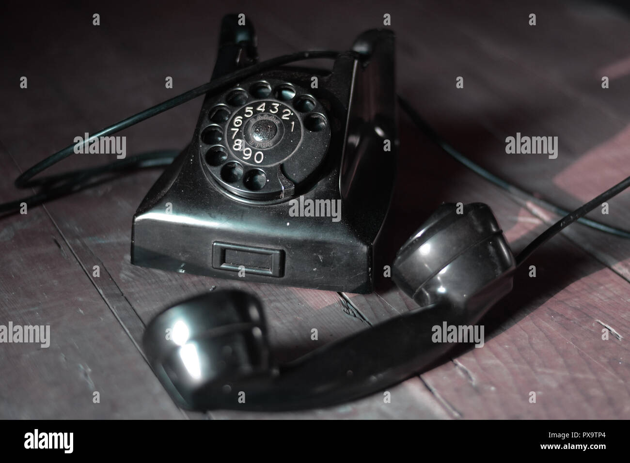 an ancient telephone Stock Photo - Alamy