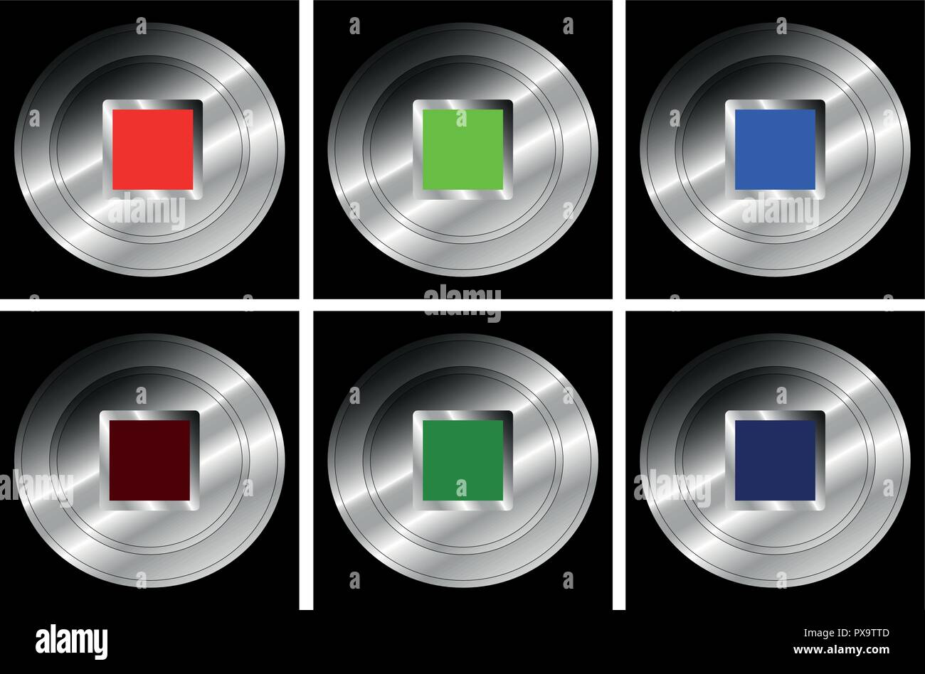 Set of push buttons for Stop - Vector Stock Vector Image & Art - Alamy