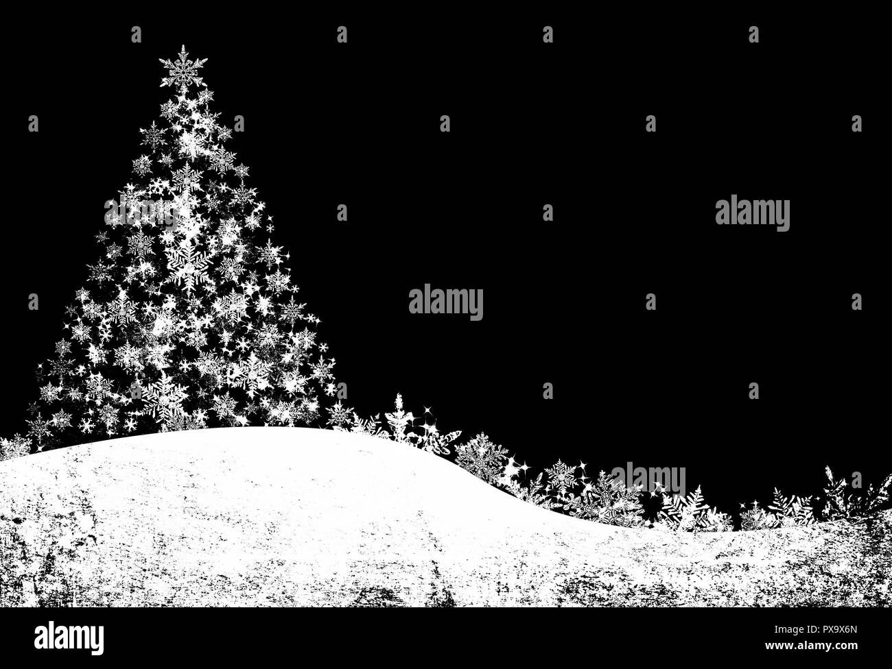 Golden xmas tree Black and White Stock Photos & Images - Alamy