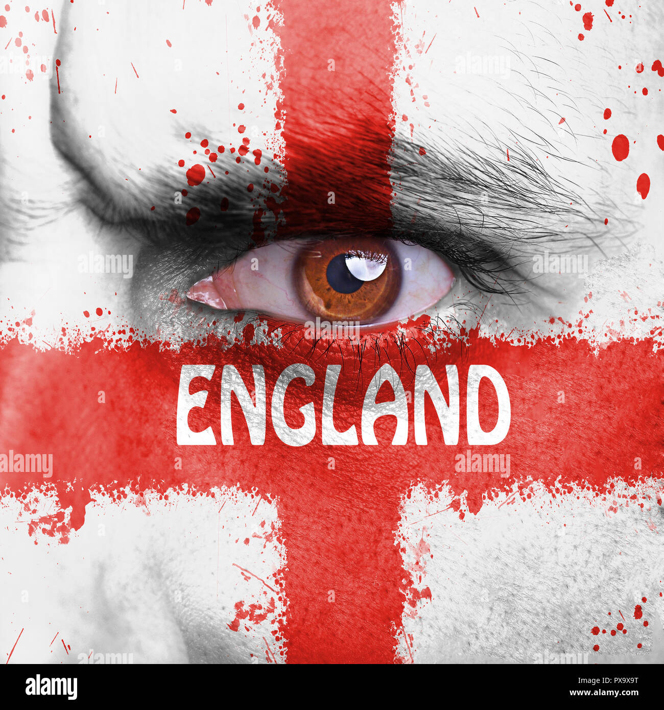 England flag face paint hi-res stock photography and images - Alamy