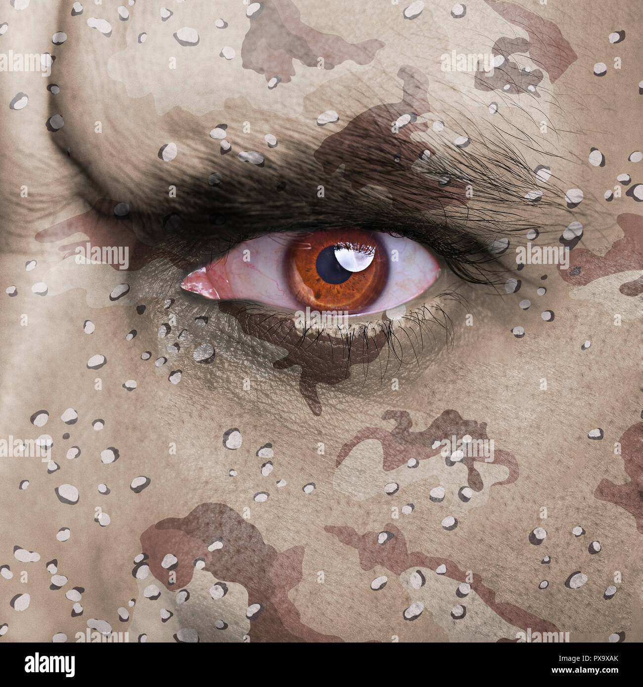 Soldier face paint hi-res stock photography and images - Alamy