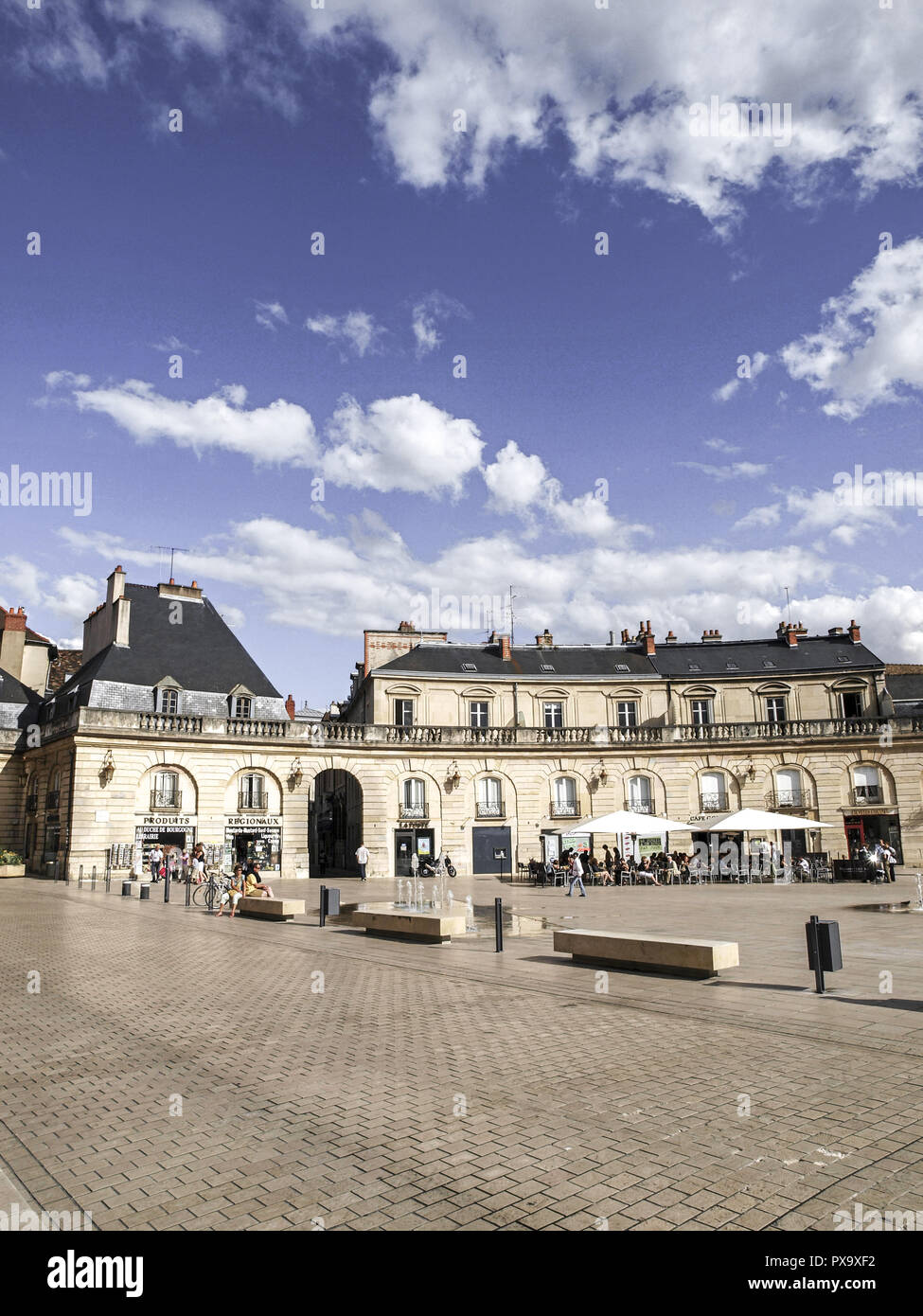 City view Dijon, France, Place de la Liberation, Burgundy, Dijon Stock ...