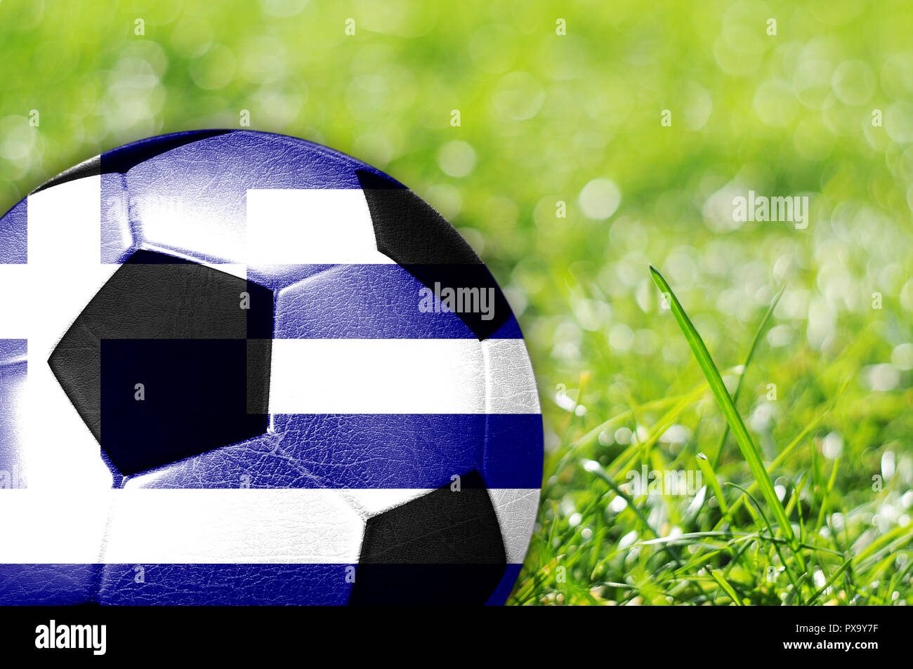 Soccer football ball greece flag hi-res stock photography and images ...