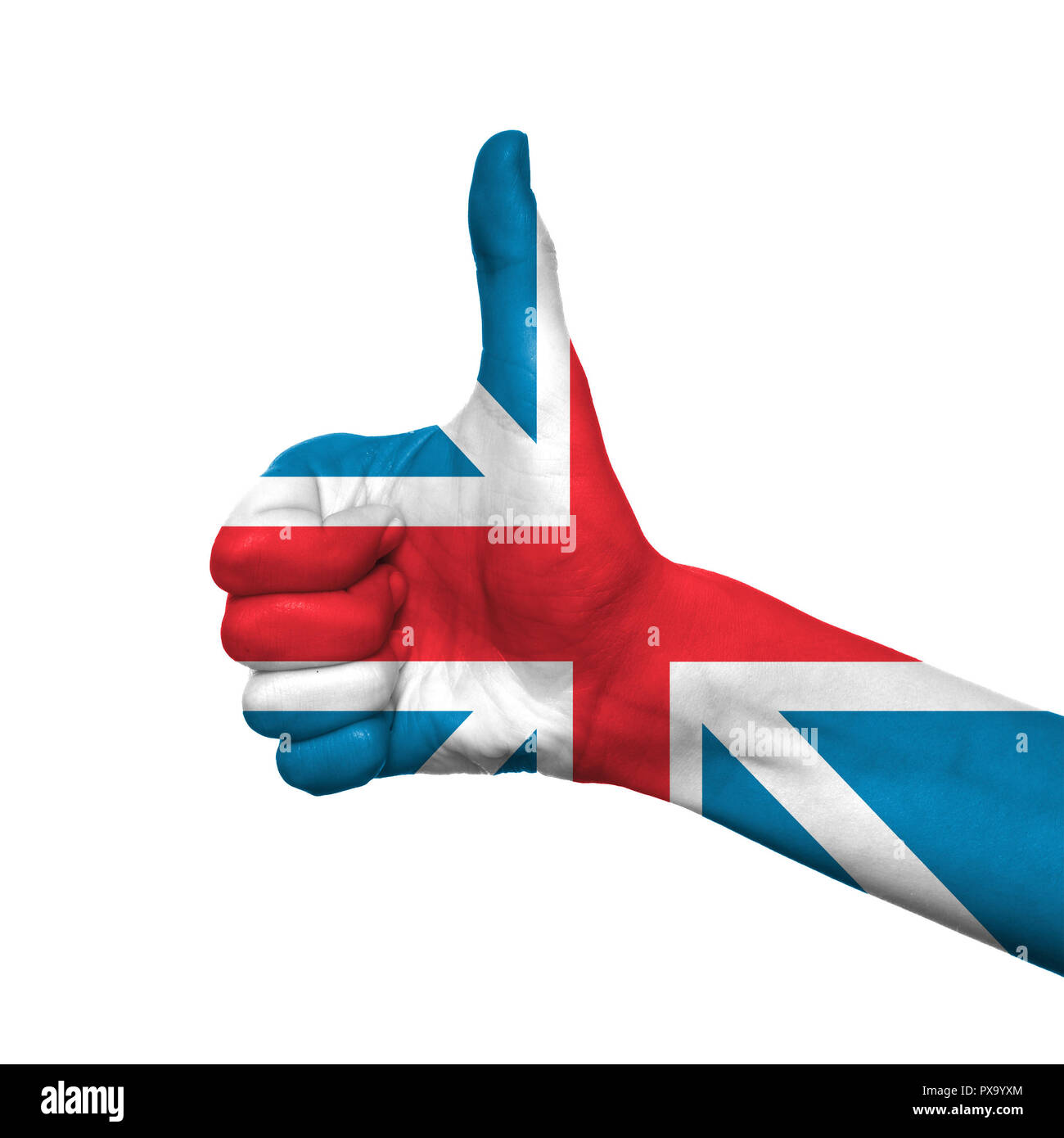 English flag hand Cut Out Stock Images & Pictures - Alamy