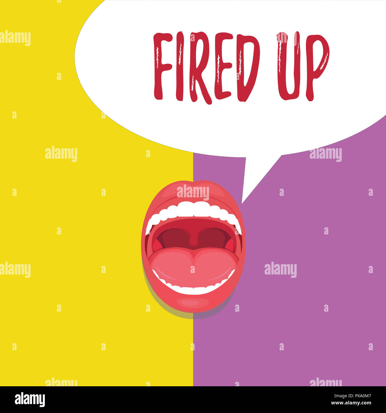 Word writing text Fired Up. Business concept for means that someone ...
