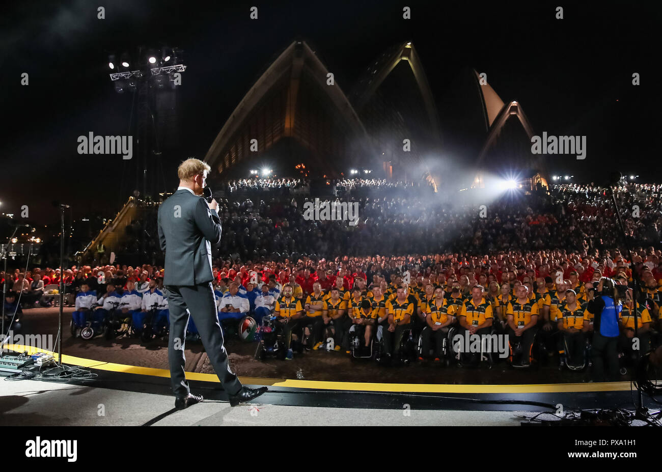 The Duke of Sussex speaks during the Invictus Games 2018 opening ...