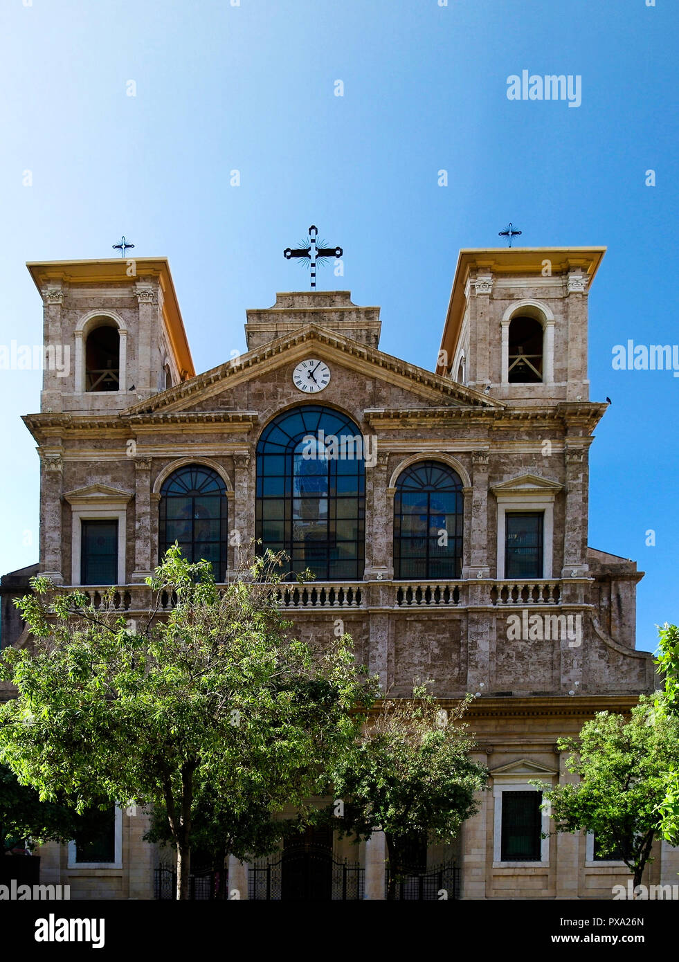 Exterior view to Saint Georges Maronite Cathedral in Beirut, Lebanon ...