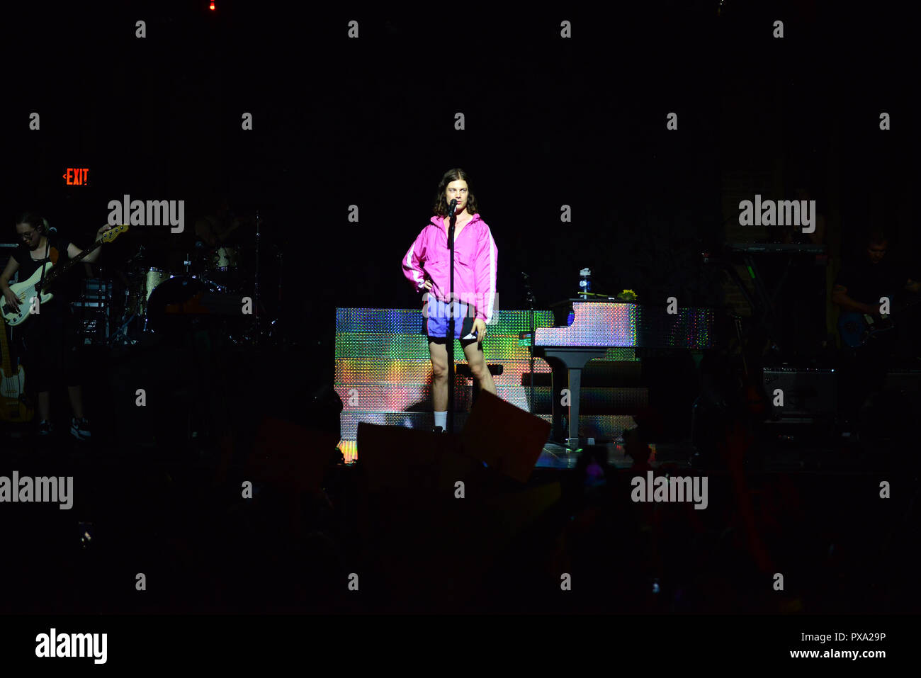 Borns performs on stage at Revolution Live in Fort Lauderdale, Florida ...