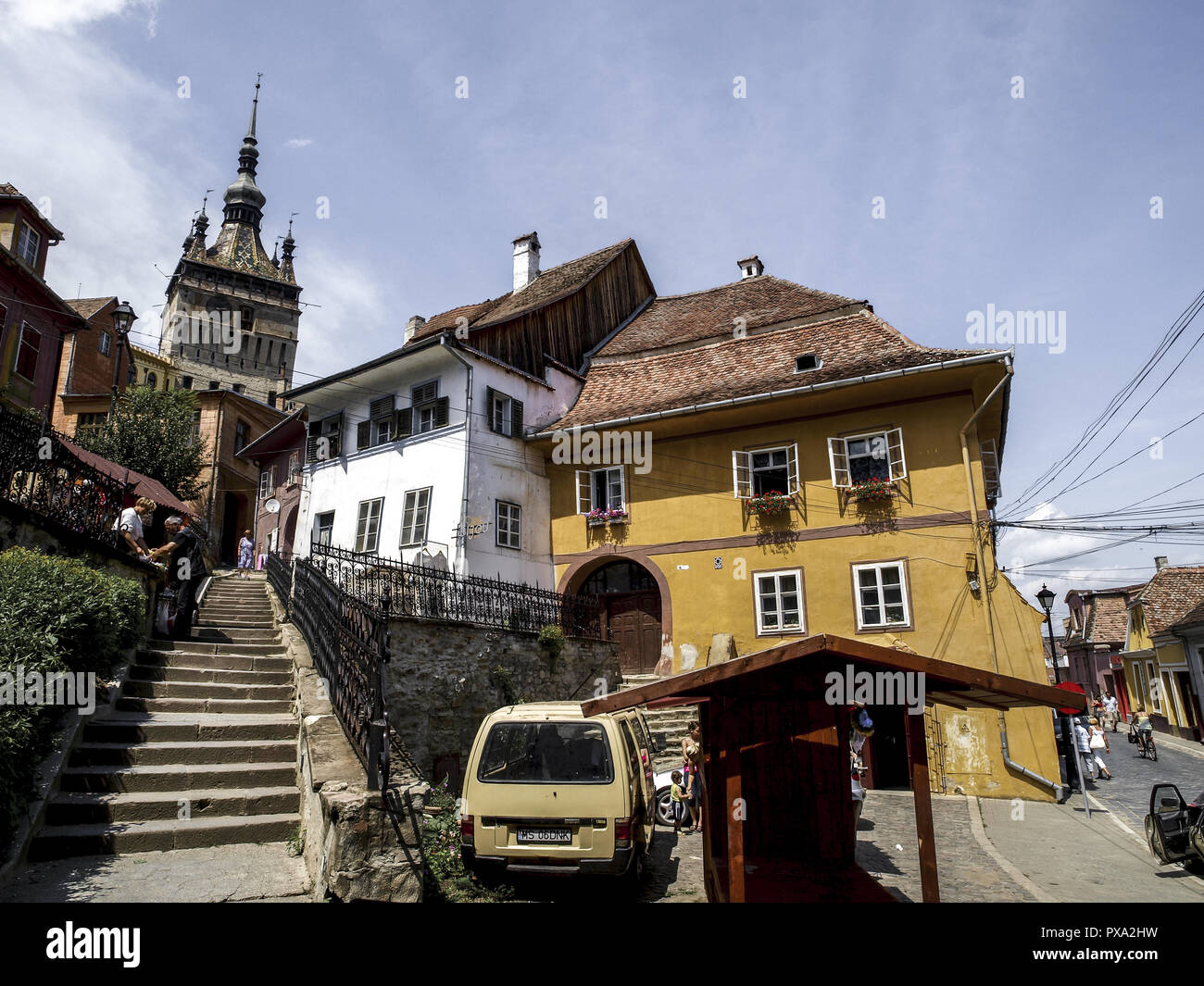 Sighisoara, old town, Romania, Transsilvania Stock Photo - Alamy