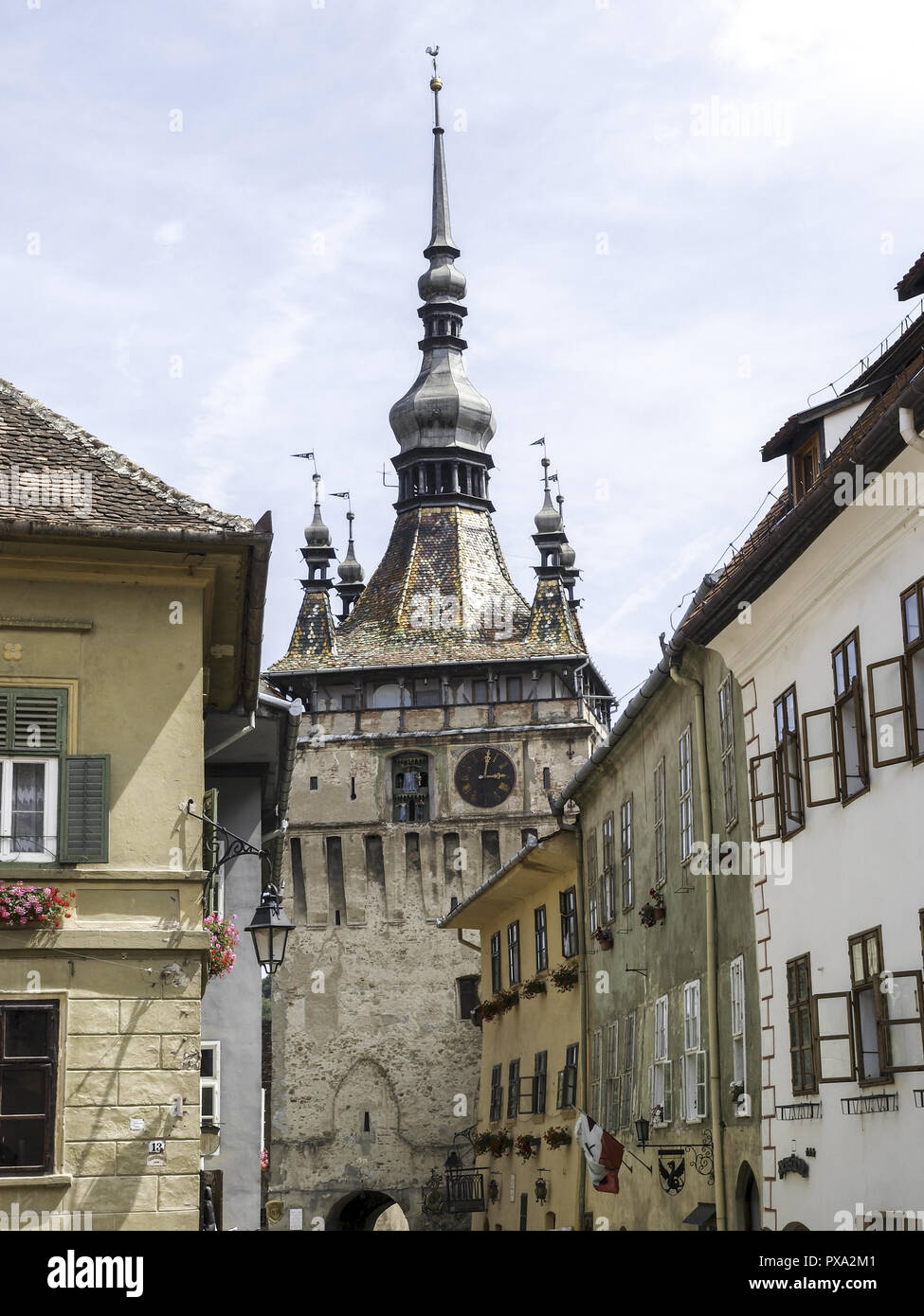 Sighisoara, old town, Romania, Transsilvania Stock Photo - Alamy