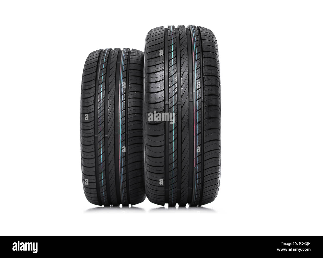 New black car tires Cut Out Stock Images & Pictures - Alamy